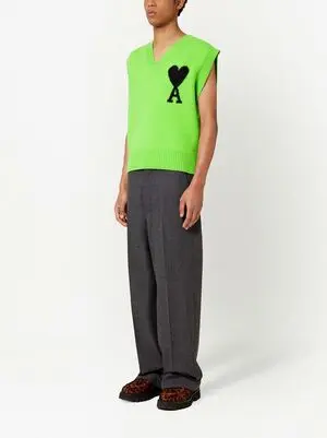 Ami De Coeur Knitted Vest - Green