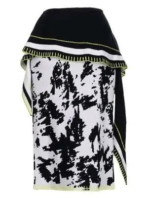 ONEFIFTEEN X Beyond The Radar Knitted Cow Print Skirt