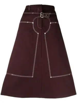 Stella McCartney A-line Midi Skirt With Contrast Stitching