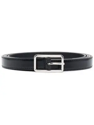 Alexander McQueen Leather Buckle Belt - Black