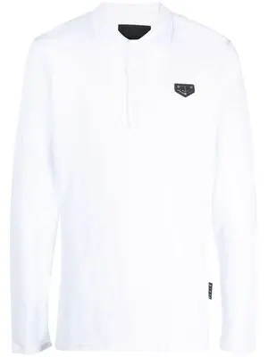 Philipp Plein Logo-plaque Polo Shirt - White