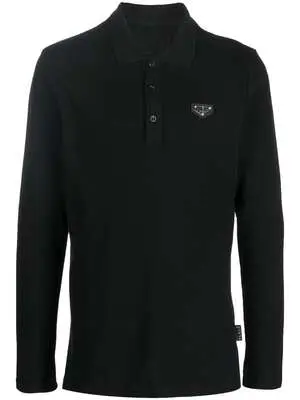 Philipp Plein Logo-plaque Polo Shirt - Black
