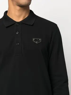 Philipp Plein Logo-plaque Polo Shirt - Black