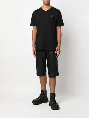 Philipp Plein Logo-plaque V-neck T-shirt - Black