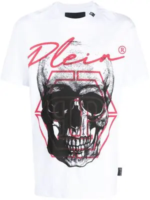 Philipp Plein Graphic-print Ss Skull T-shirt - White