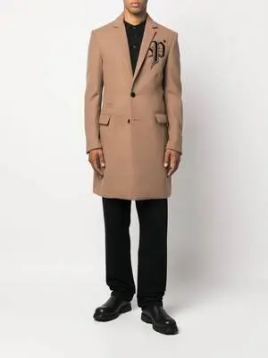 Philipp Plein Gothic Plein Single-breasted Coat - Brown