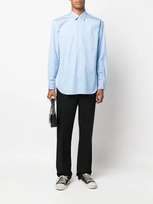 Comme Des Garçons Long-sleeve Cotton Shirt - Blue