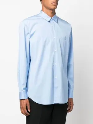 Comme Des Garçons Long-sleeve Cotton Shirt - Blue