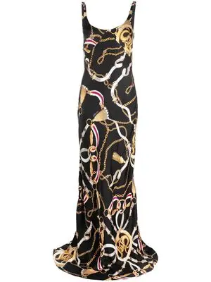 Just Cavalli Harness-print Gown