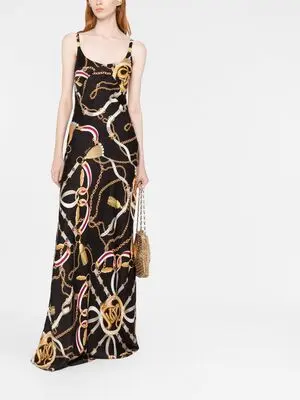 Just Cavalli Harness-print Gown