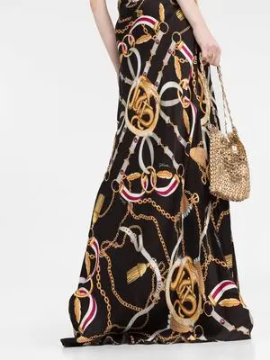 Just Cavalli Harness-print Gown