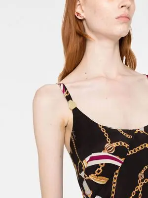 Just Cavalli Harness-print Gown