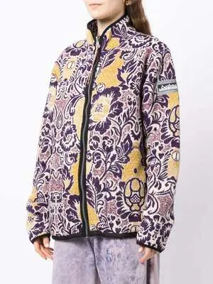 Aries Floral-pattern Zip-up Cardigan