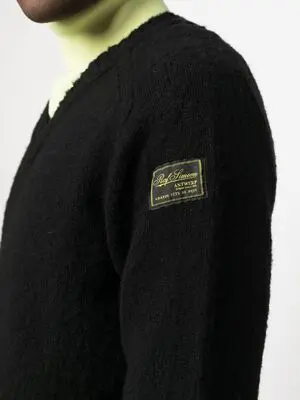 Raf Simons Logo-patch V-neck Jumper
