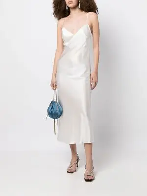 GILDA & PEARL Sophia Midi Slip Dress - White