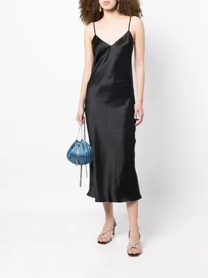 GILDA & PEARL Sophie Midi-slip Dress - Black