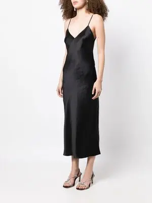 GILDA & PEARL Sophie Midi-slip Dress - Black
