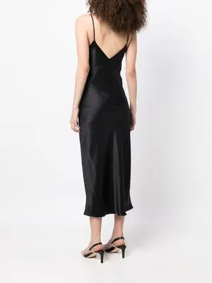 GILDA & PEARL Sophie Midi-slip Dress - Black