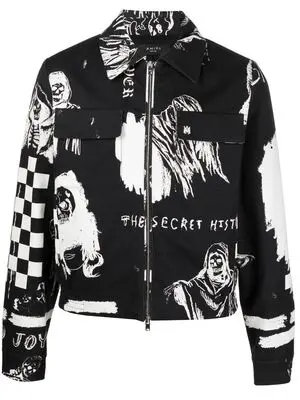 Amiri Graphic-print Shirt Jacket - Black