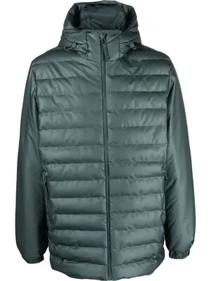 Rains Hooded Padded Puffer Jacket - Green