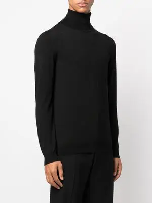 ZANONE Roll Neck Jumper - Black