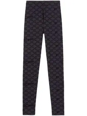 Off-White Flock Monogram Performance Leggings - Black
