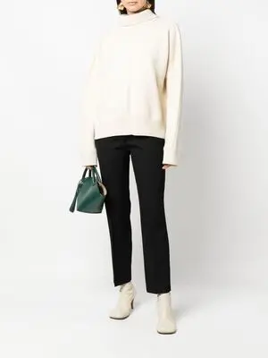 JIL SANDER Straight-leg Wool Trousers - Black