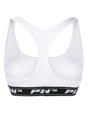 Philipp Plein Logo-underband Sports Bralette - White
