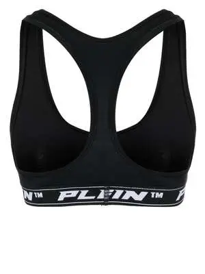 Philipp Plein Logo-underband Sports Bralette - Black