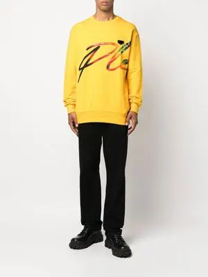 Philipp Plein Logo-print Sweatshirt - Yellow