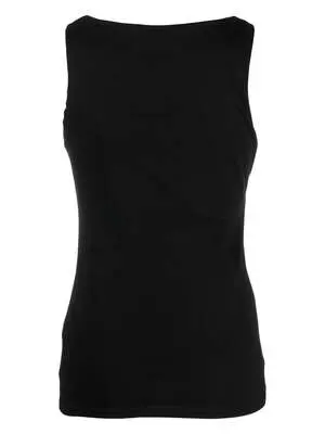 Philipp Plein Logo-embroidered Tank Top - Black