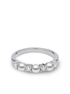 Yoko London 18kt White Gold Eclipse Akoya Pearl And Diamond Ring - Silver