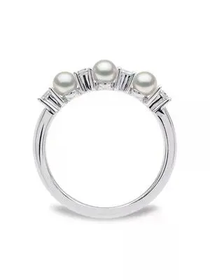 Yoko London 18kt White Gold Akoya Pearl And Diamond Ring