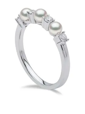 Yoko London 18kt White Gold Eclipse Akoya Pearl And Diamond Ring