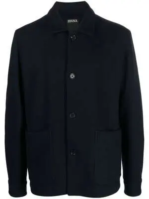 Zegna Alpe Chore Button-up Shirt Jacket - Blue
