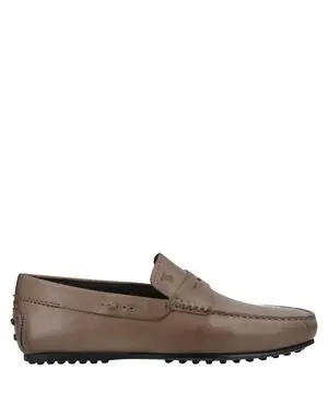 TOD'S TOD'S Leather Driving Loafers Khaki