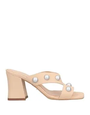 FORMENTINI Nappa Leather Slide Sandals - Beige