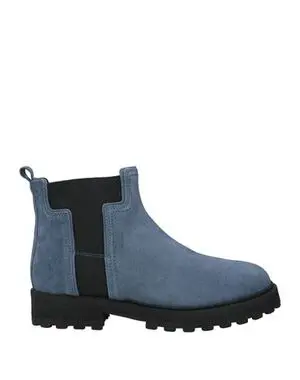 TOD'S Ankle Boots In Leather - Slate Blue