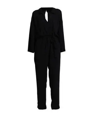 Maje Jumpsuit In Acetate And Polyester - Black