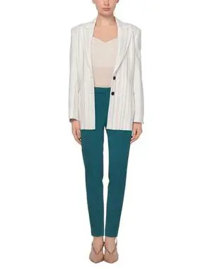 EMMA & GAIA Tapered Crepe Trousers - Deep Jade