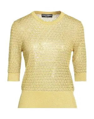 Dolce & Gabbana Metallic Crochet-knit Viscose-blend Sweater - Acid Green
