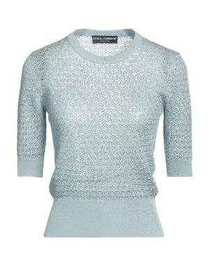 Dolce & Gabbana Metallic Crochet-knit Viscose-blend Sweater