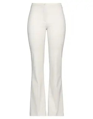 Patrizia Pepe Patrizia Pepe Tailored Wide Leg Crepe Pants Ivory