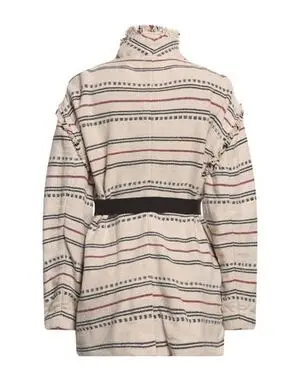 MARANT ETOILE Belted Striped Jacquard Coat