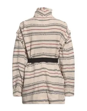 MARANT ETOILE Belted Striped Jacquard Coat