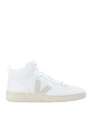 VEJA V-15 High-top Leather Sneakers - White