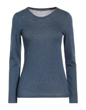Majestic Filatures Long Sleeve Crewneck Top In Cotton And Cashmere Blend