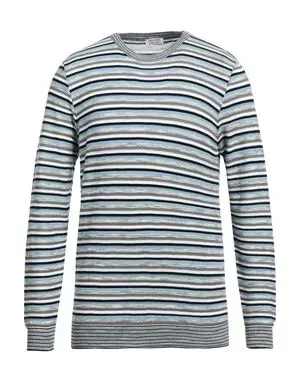 HERITAGE Striped Cotton-linen Sweater - Blue