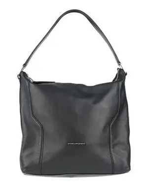 PIQUADRO Leather Shoulder Bag - Black