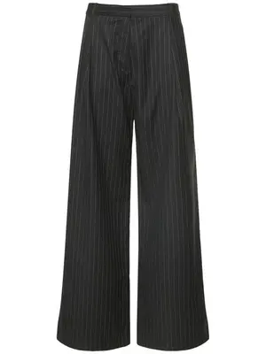 THE GARMENT Marseille Wide Leg Wool Blend Pants - Grey